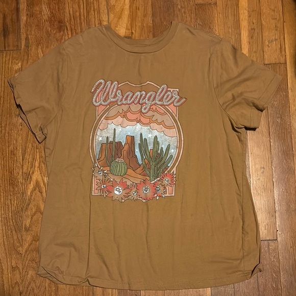 Wrangler | Tops | Wrangler Tan Desert Scene Tshirt | Poshmark